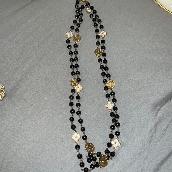 Jewelry | Black Bead Long Necklace | Poshmark